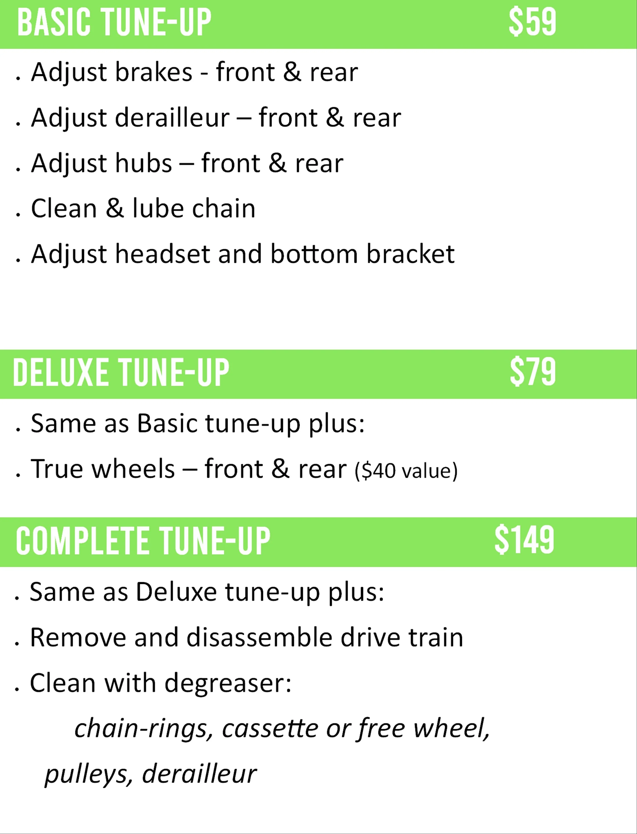 Service and Repair — Re-Cycle Bike Shop