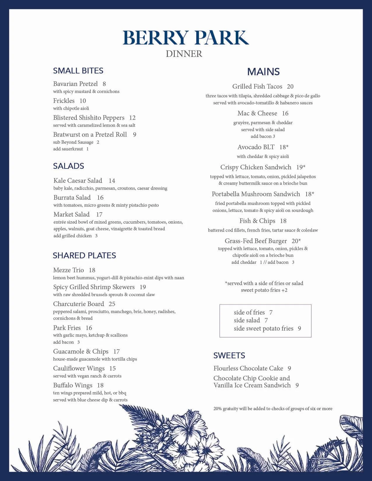 Menus — Berry Park