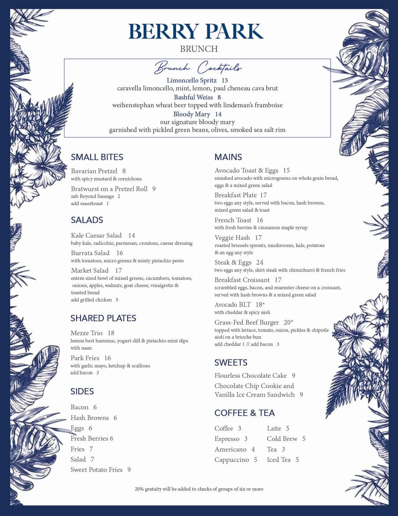 Menu — Berry Park