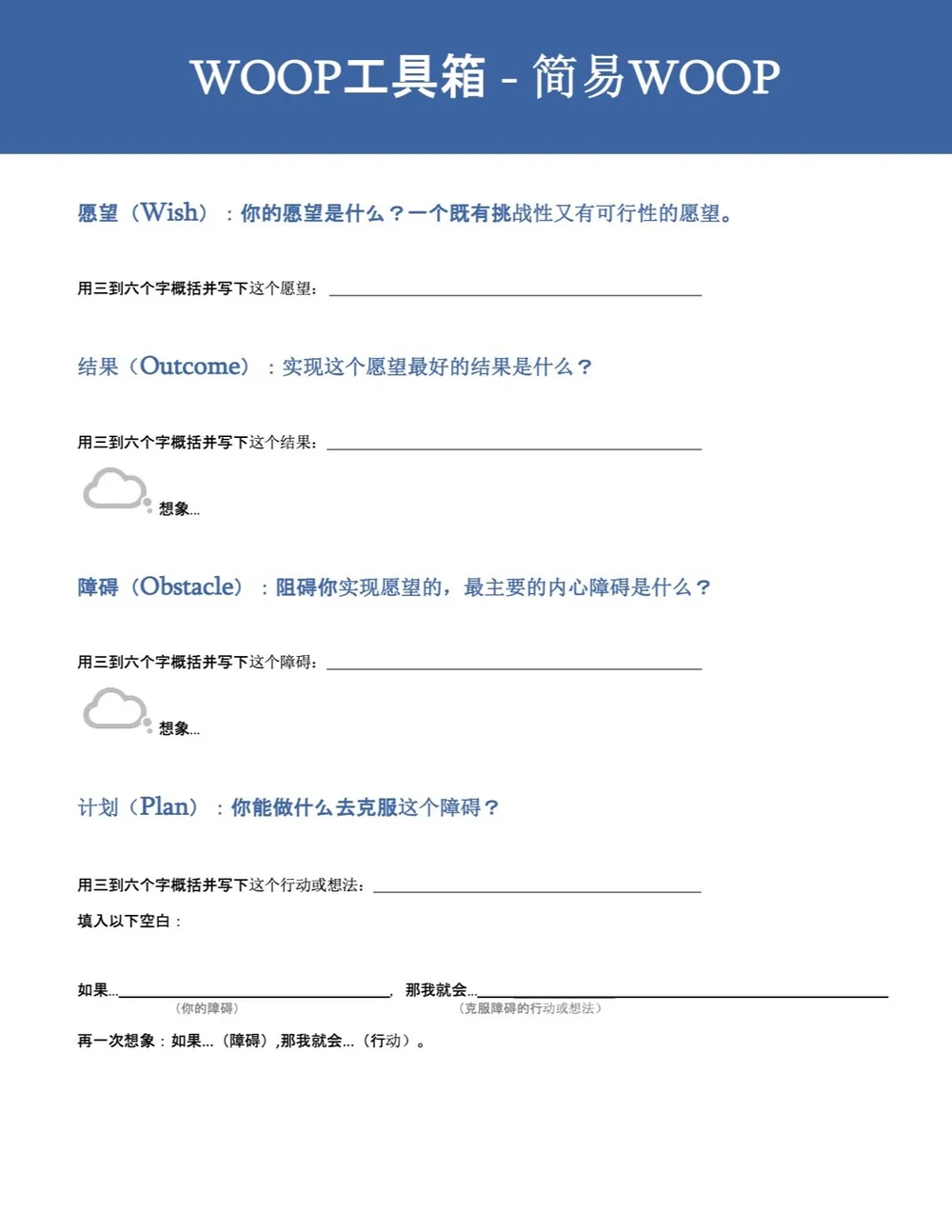 做法 — WOOP my life