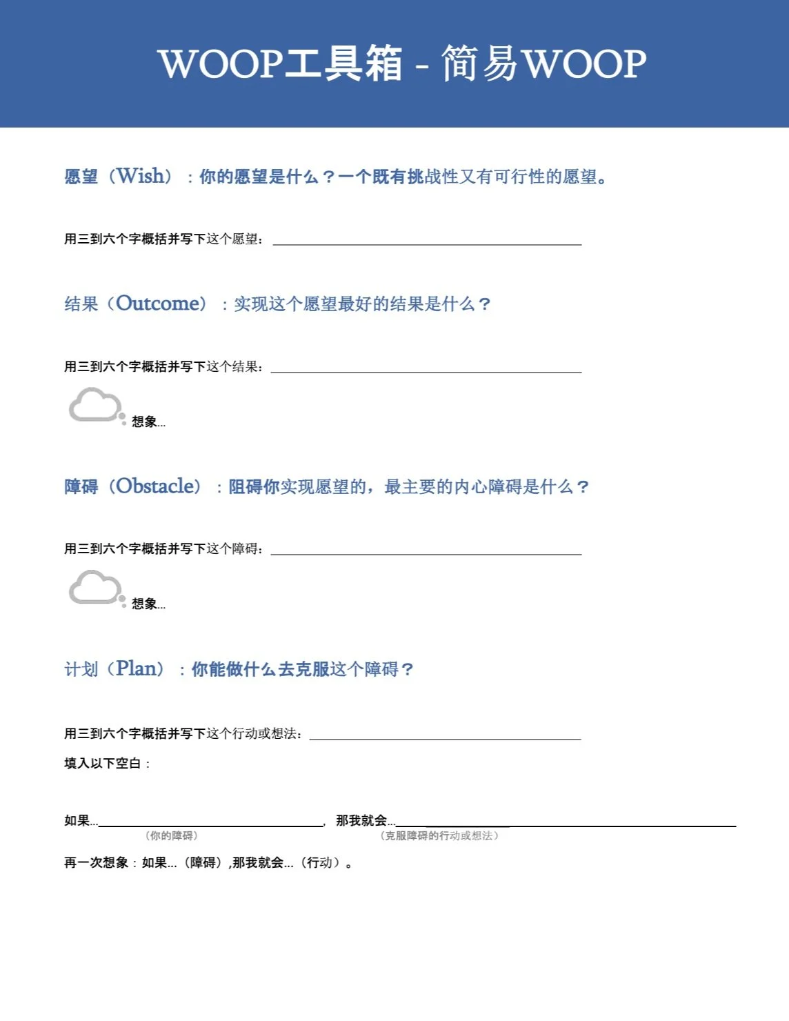 做法 — WOOP my life