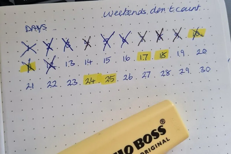 Weekends don't count — Louise Tilbrook Designs