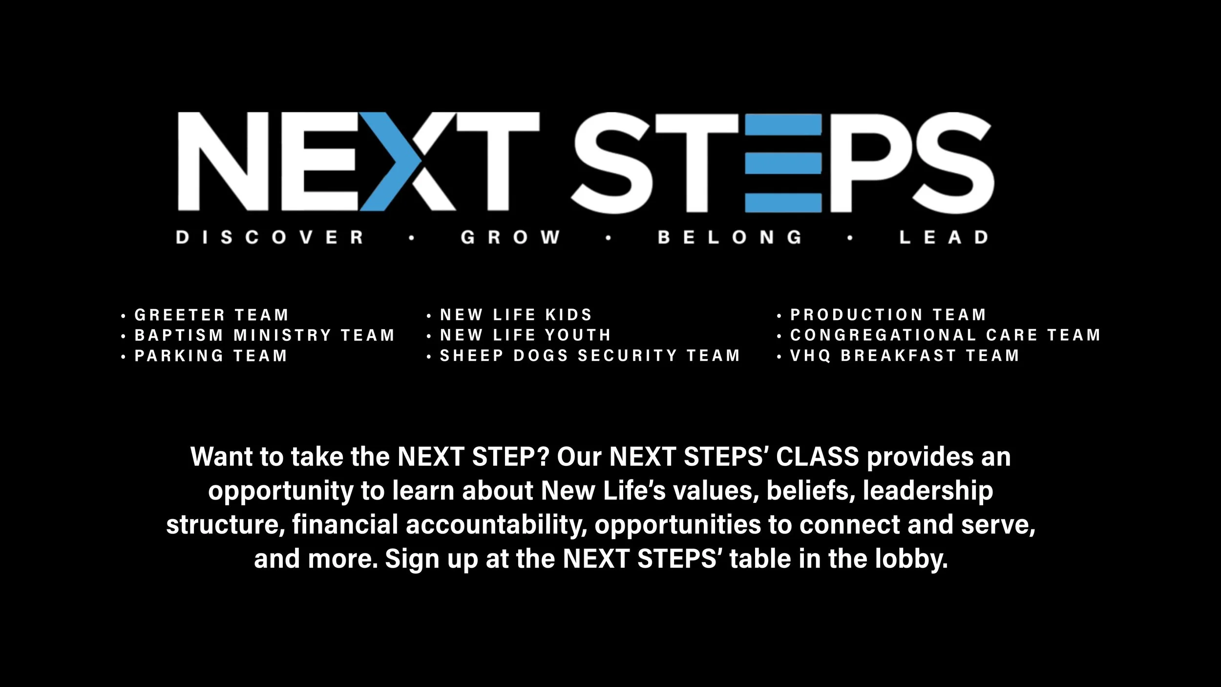 Volunteer — New Life Church