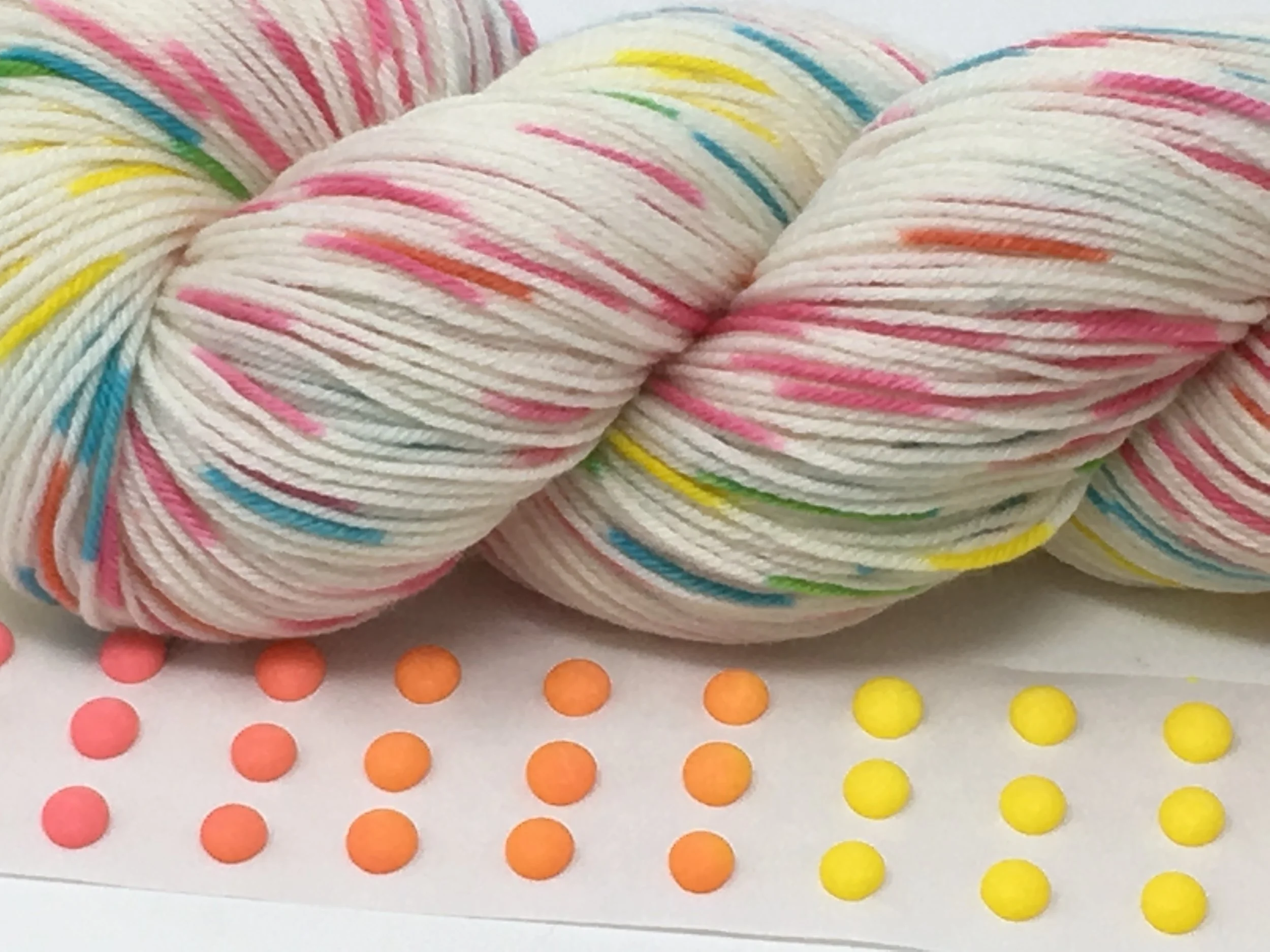 Candy Button self striping sock yarn — home