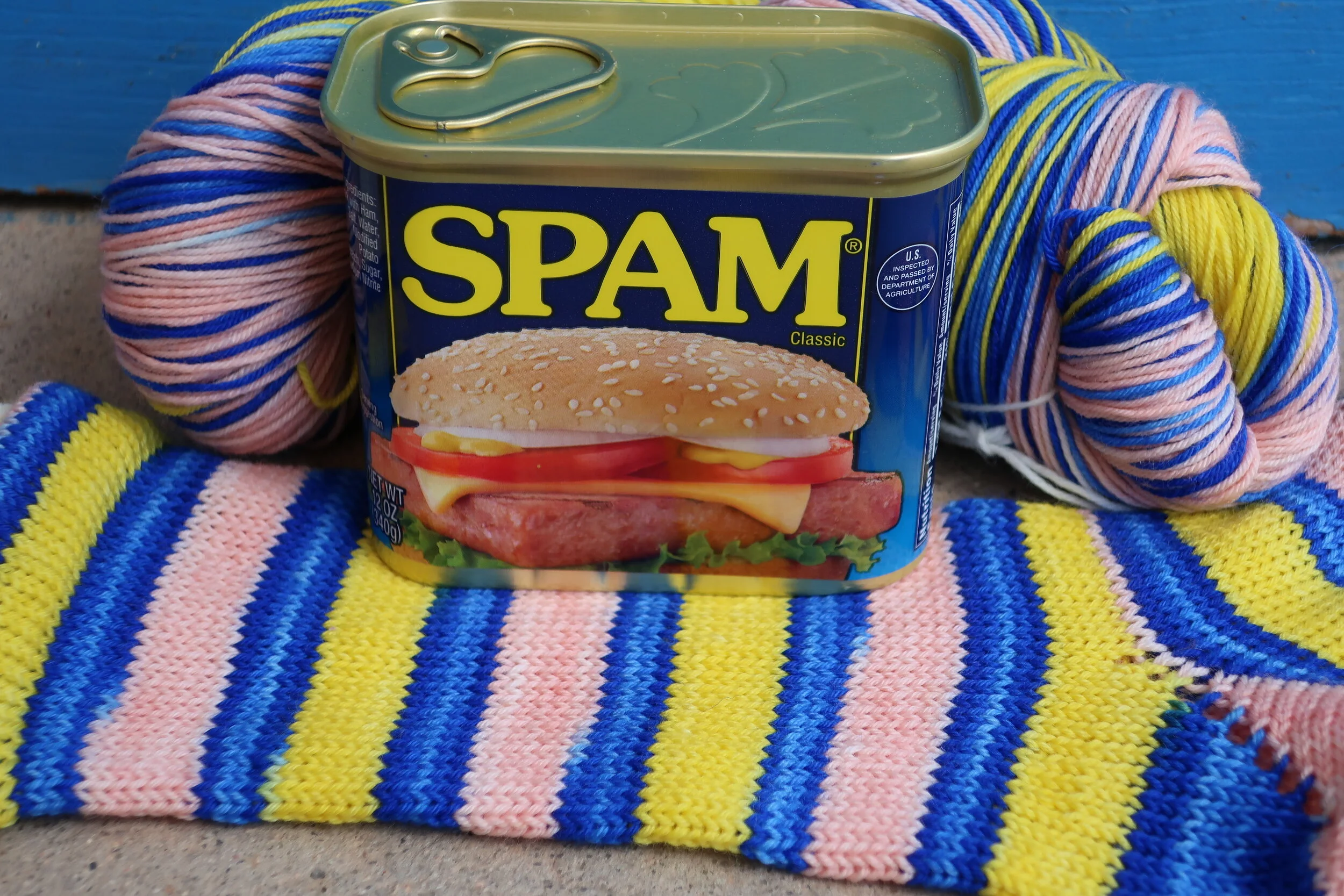 Pre-order - Spam self striping sock yarn — home