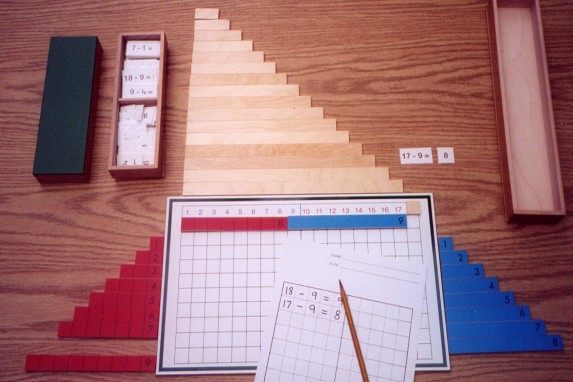 28 - Subtraction Strip Board — Albanesi Montessori Files