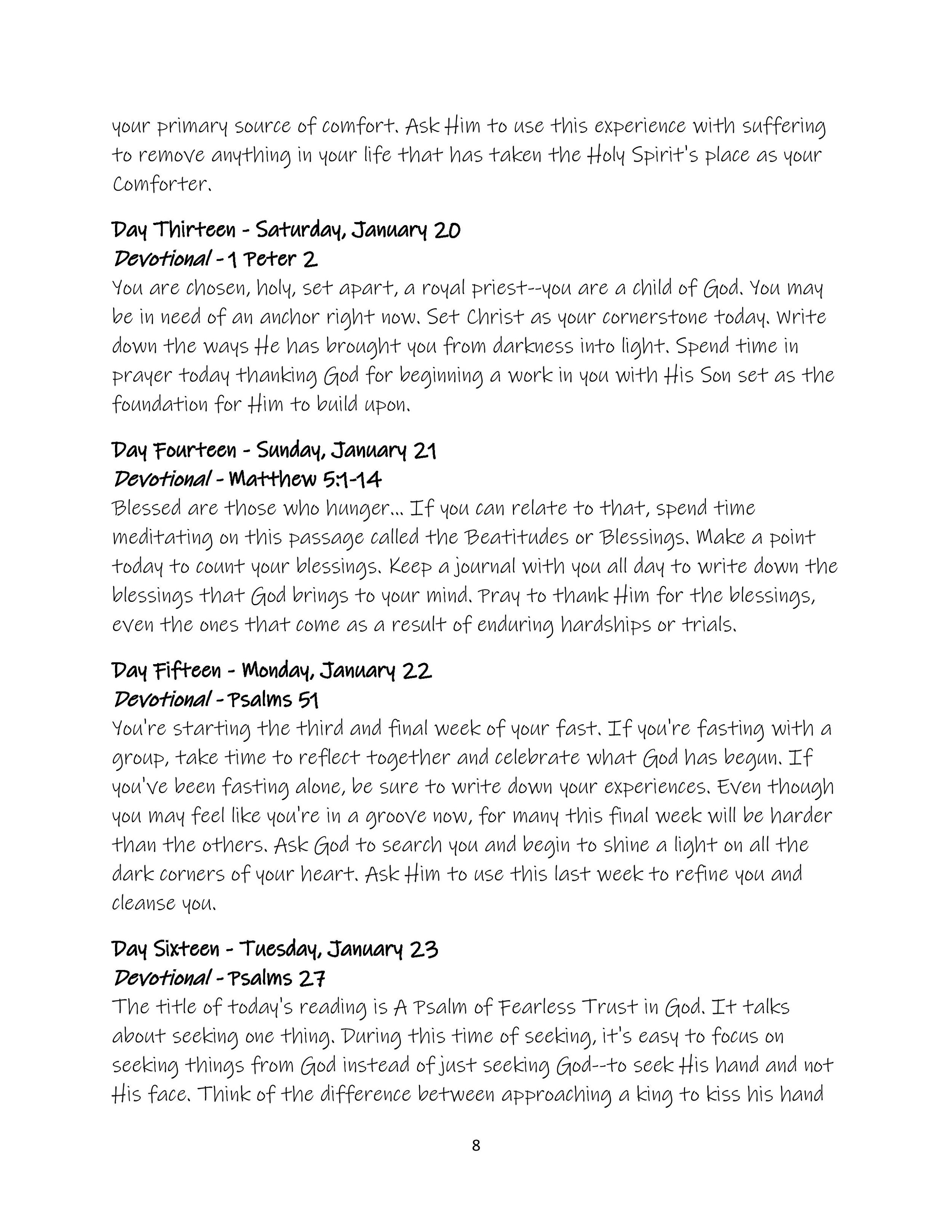 2024 - Daniel Fast Devotional — Bethel Evangel Community Church