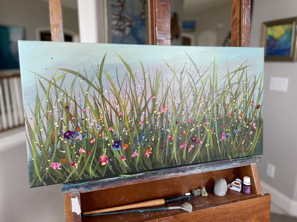 Abstract Acrylic Paintings Of Flowers