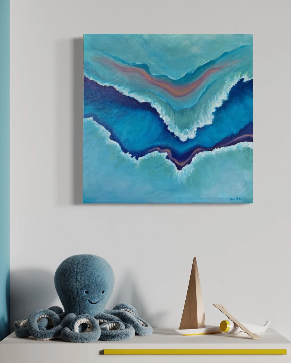 Abstract Waves Painting