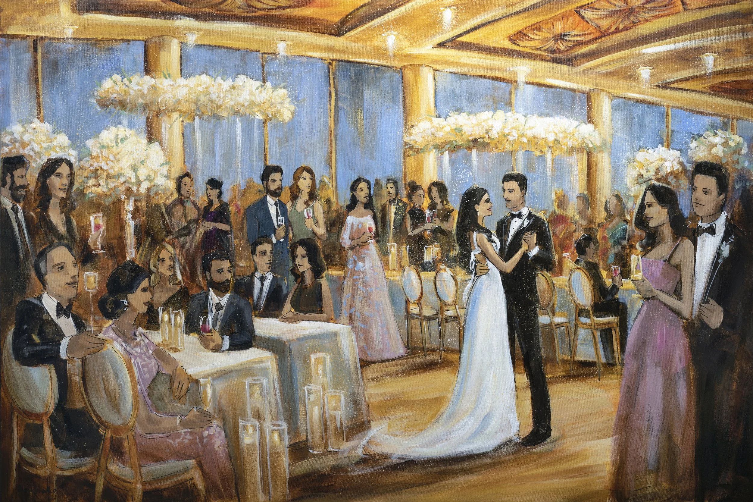 Wedding Reception at Fairmont Pacific Rim — Live Art By Olga