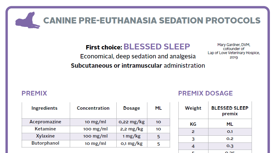 FREE- Request Our Pre-Euthanasia Sedation Protocols - Euthabag