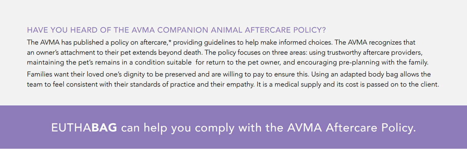 EUTHABAG BROCHURES — Euthabag Pet Body Bag