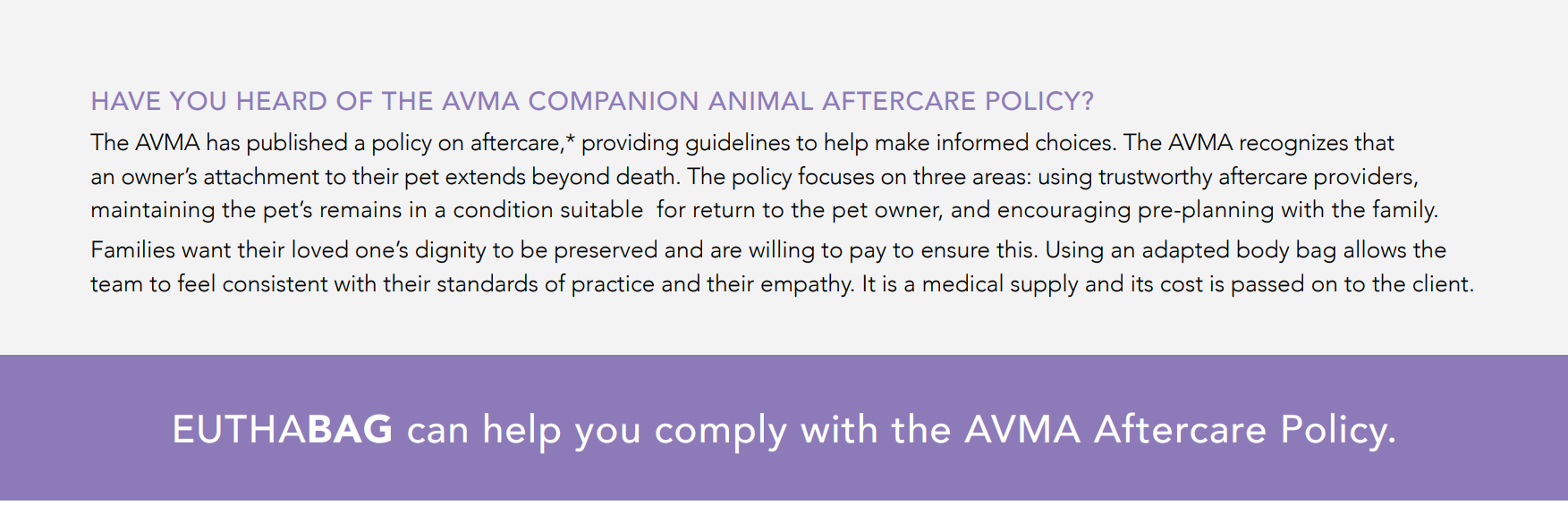 US EUTHABAG BROCHURE - Euthabag