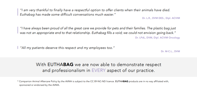 EUTHABAG BROCHURES — Euthabag Pet Body Bag