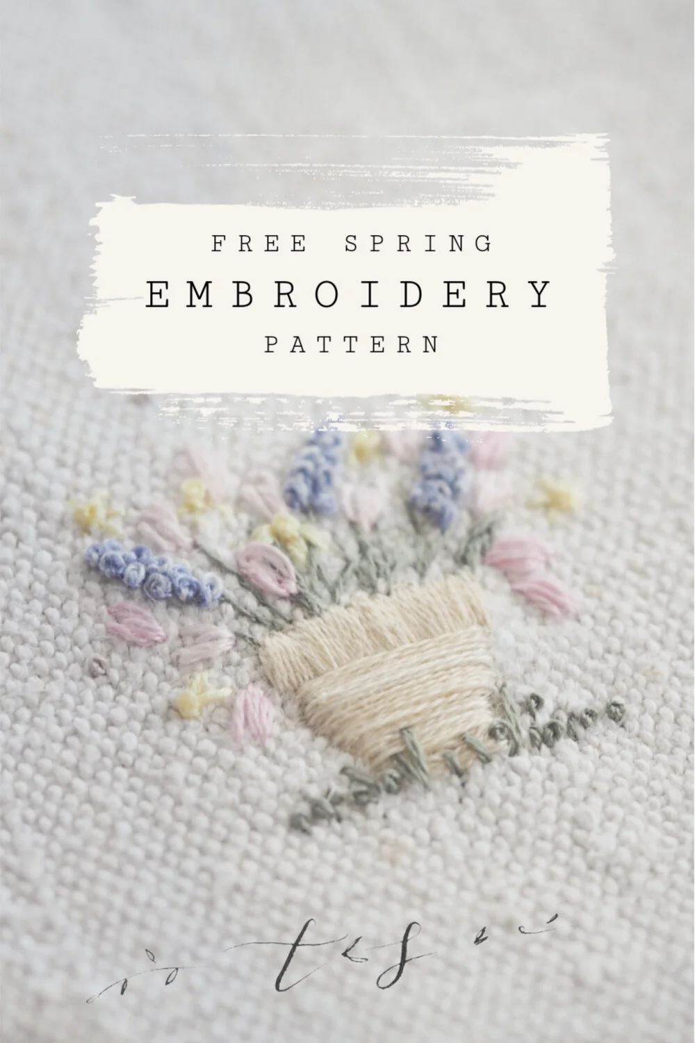 Free Embroidery Pattern: A little Spring cheer — The Stitchery
