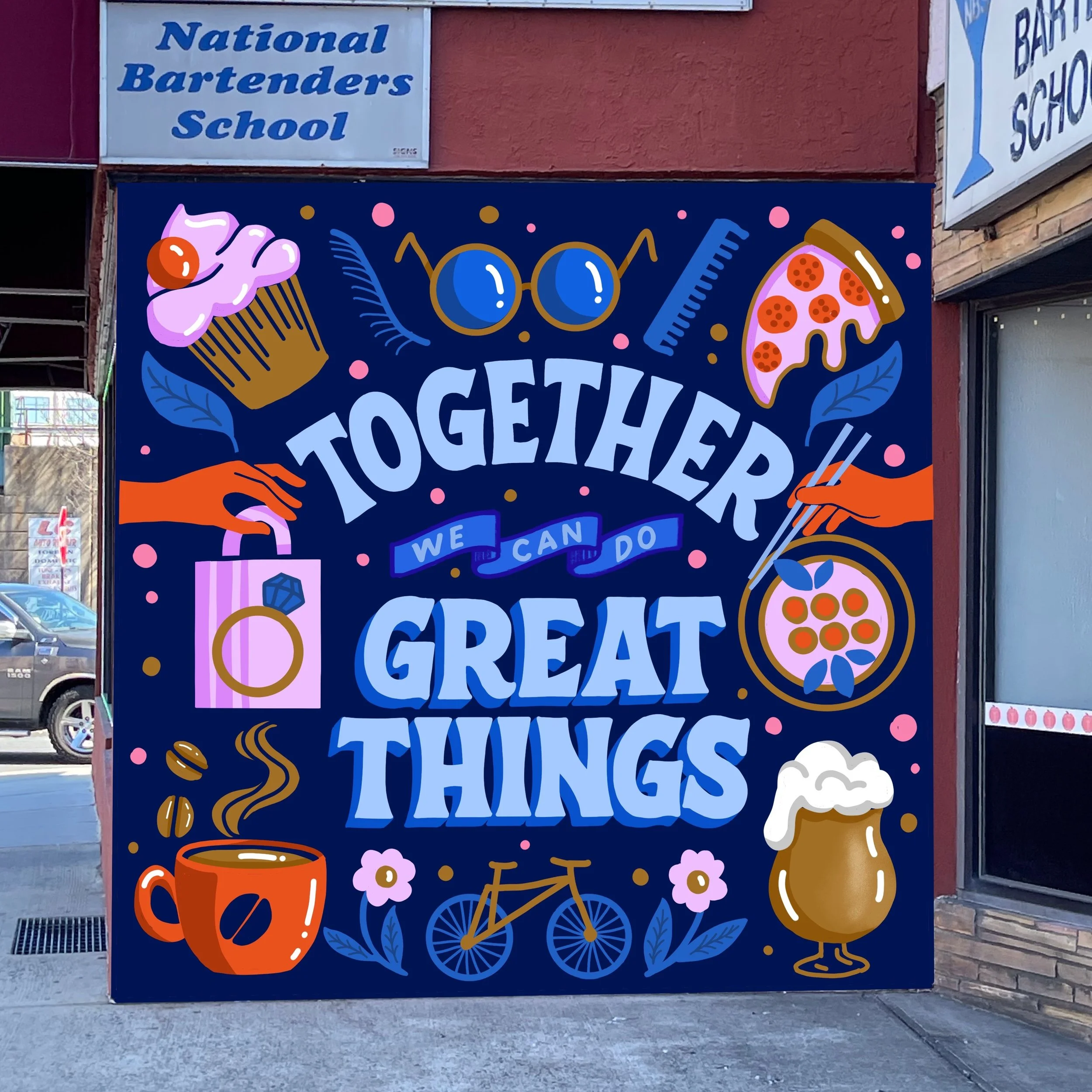 Woodbridge Together Mural — Olga Muzician Studio