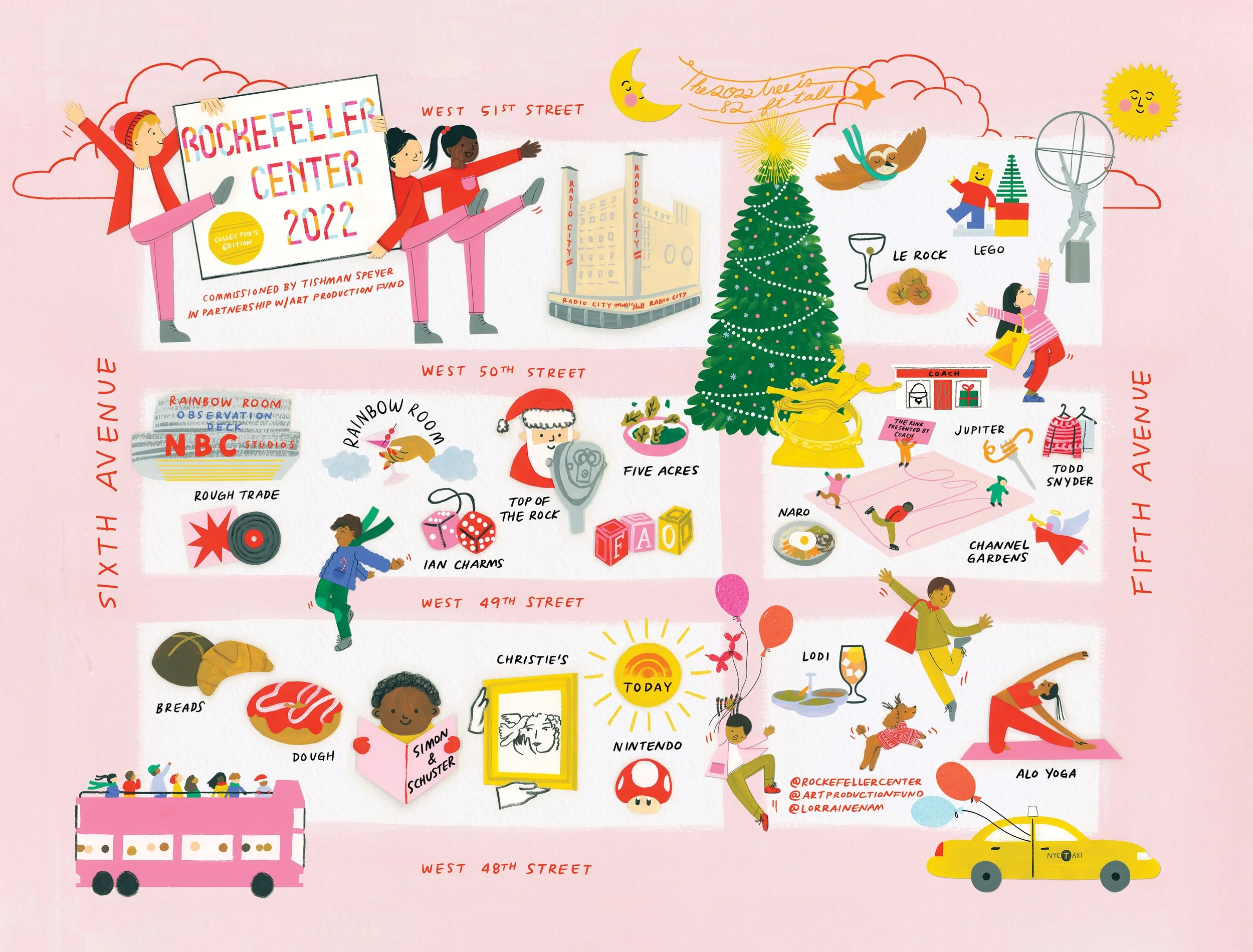 Rockefeller Center Holiday 2022 x APF — Lorraine Nam / Illustrator