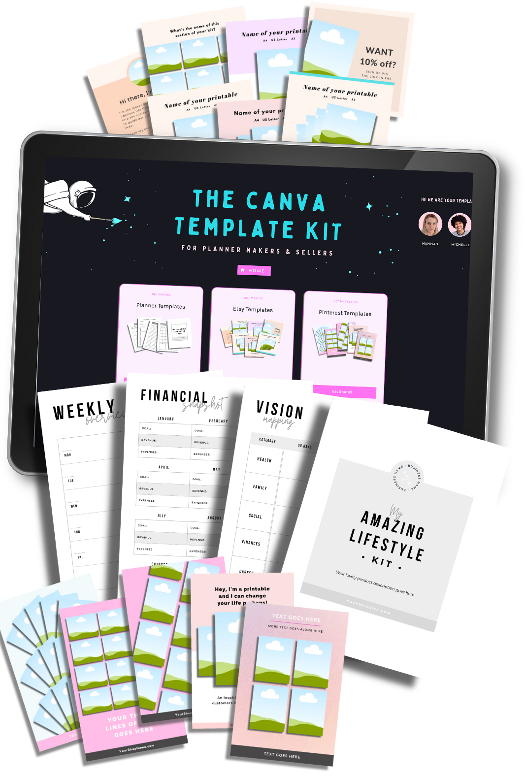 Design And Templates Marketing Template Editable Digital Product Planner In Canva Commercial Use