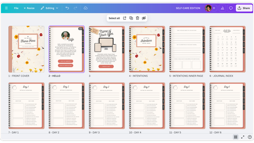 Digital Journal Template for Canva — Secret O.W.L. Society | Take 100% ...