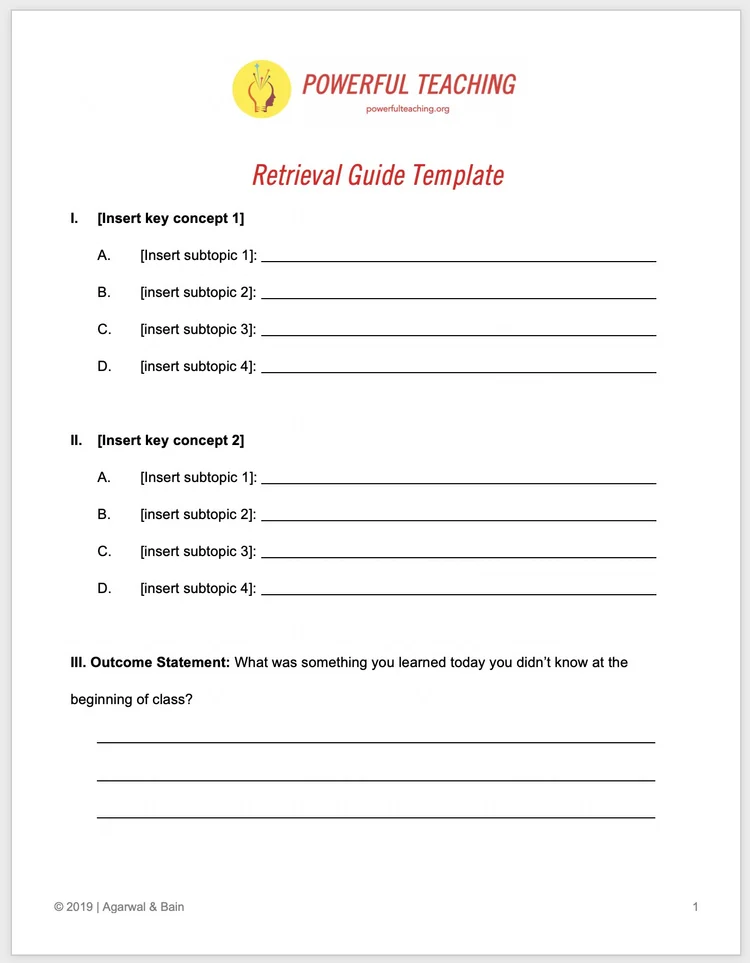 Forget about study guides. Use Retrieval Guides instead.