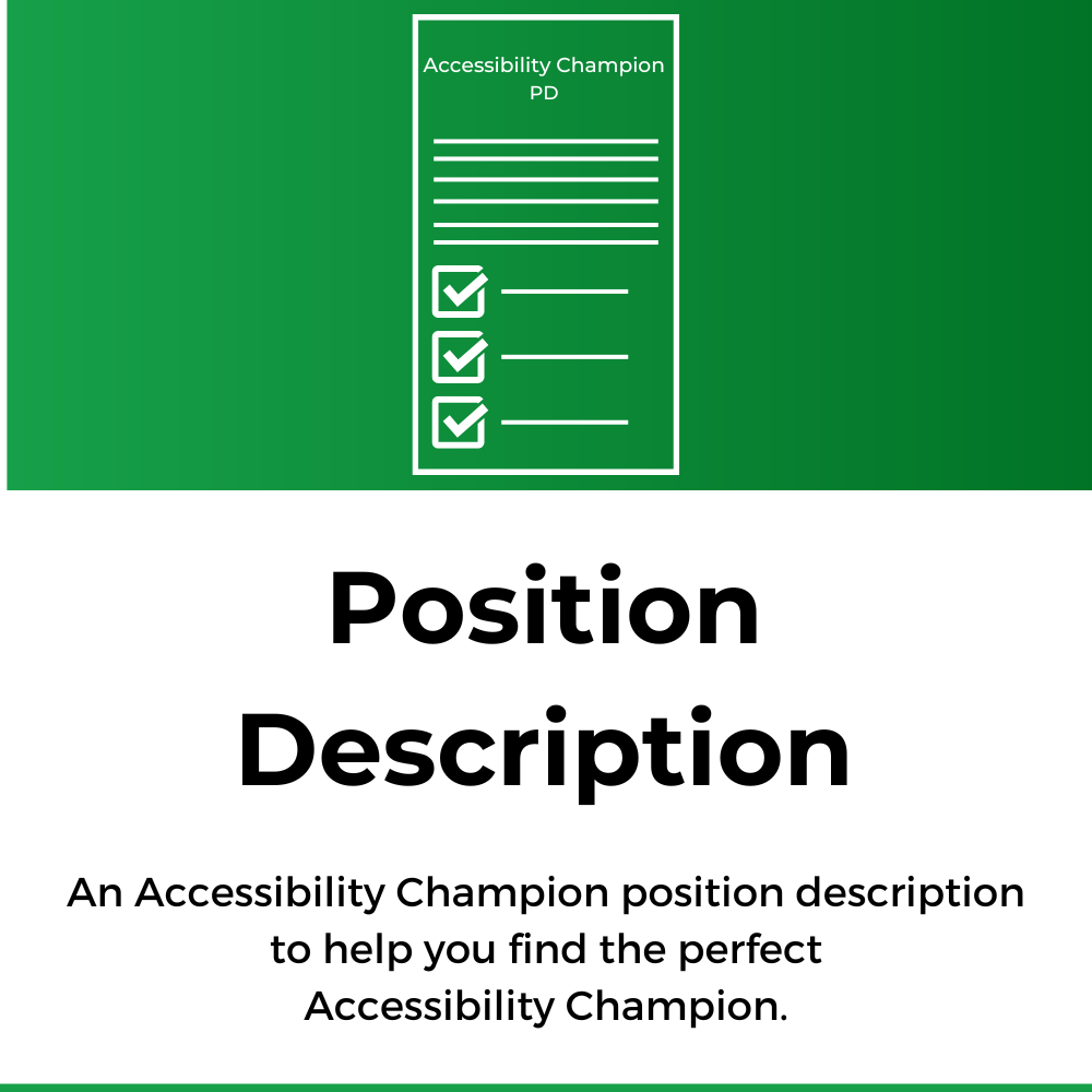 Accessibility Champion Resources — Disability Sports Australia