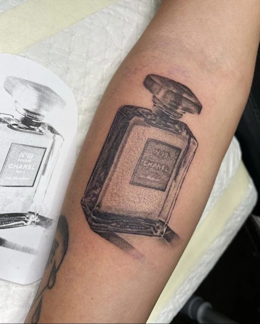 Chanel Perfume Bottle Tattoo