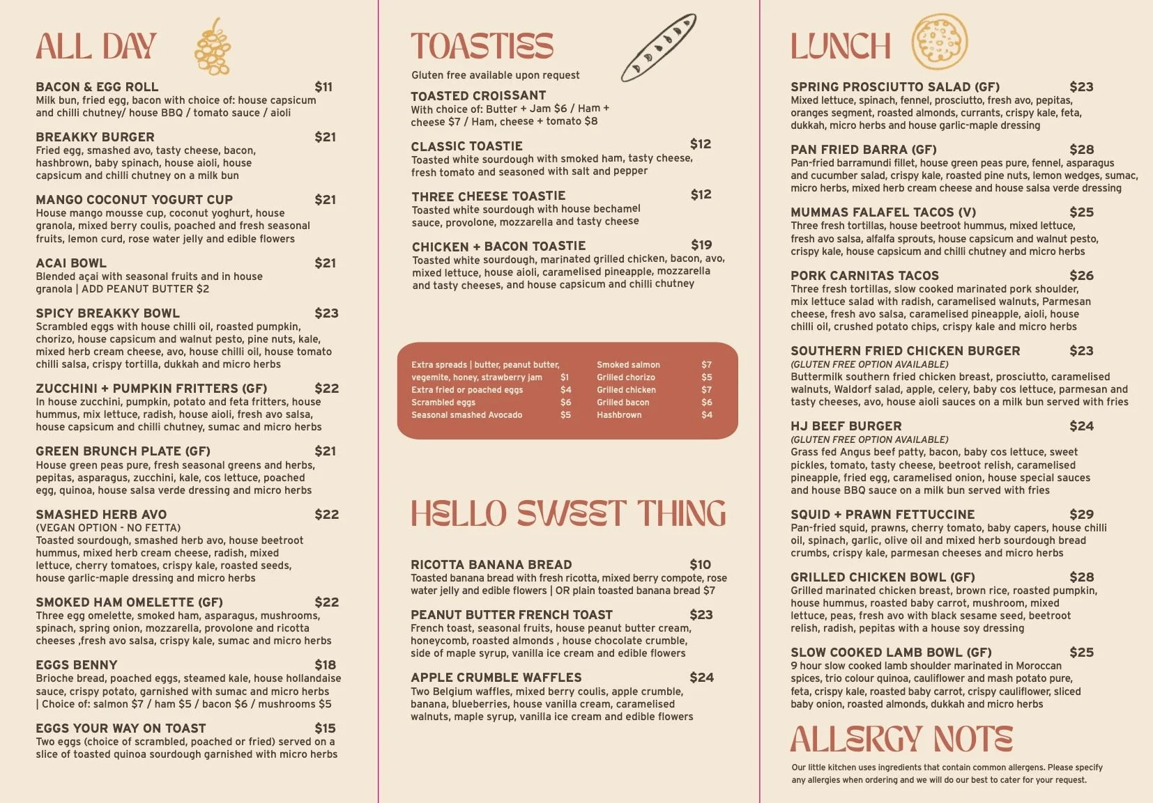 VIEW OUR MENU — Hidden Jem