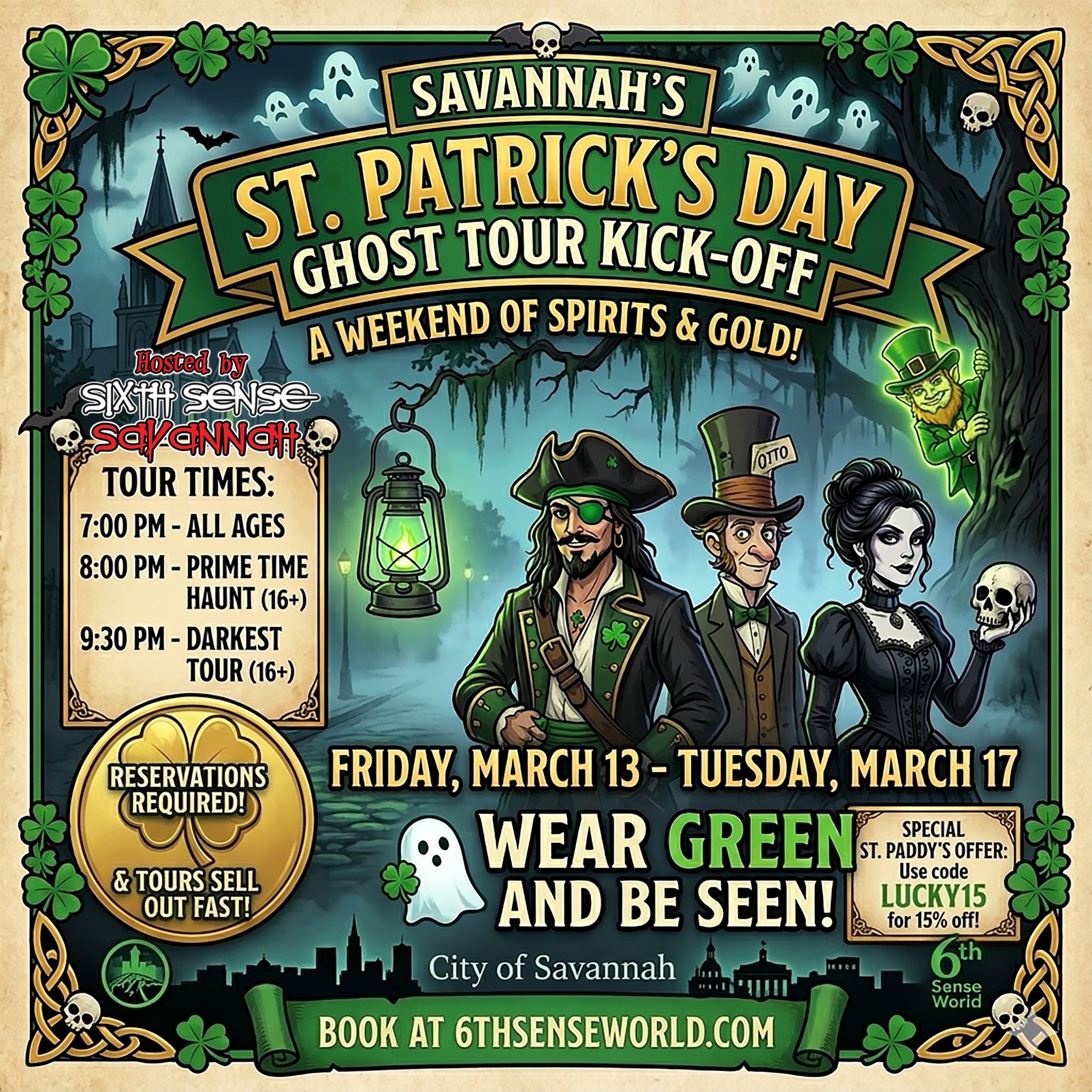 St. Patrick's Day Weekend Ghost Tour — Official Guides of Savannah