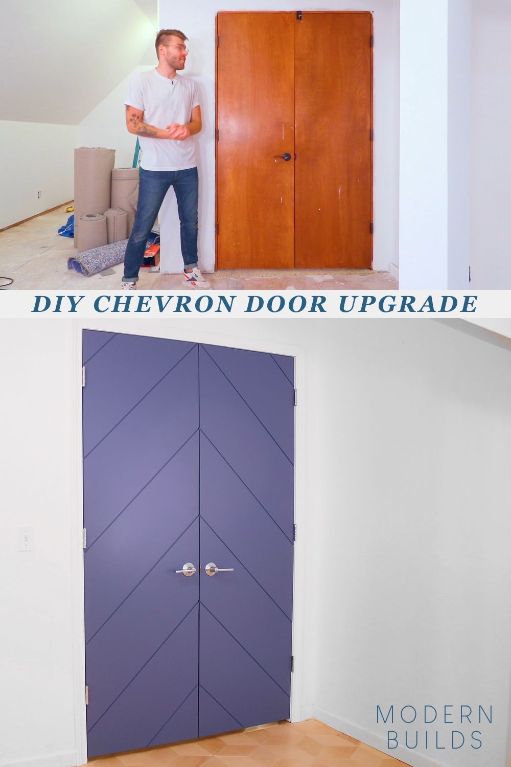 DIY CHEVRON DOOR UPDATE — Modern Builds