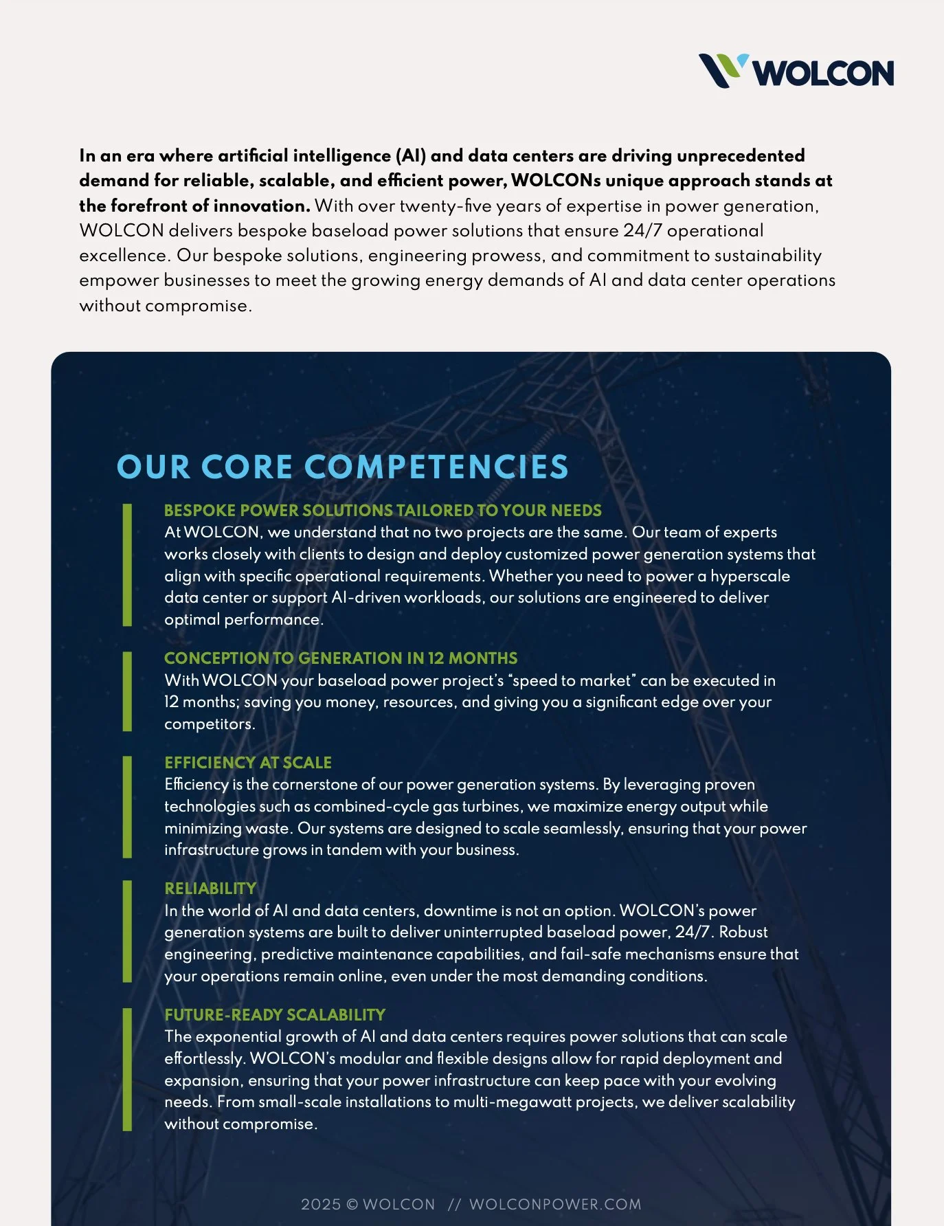 Power Solutions — WOLCON