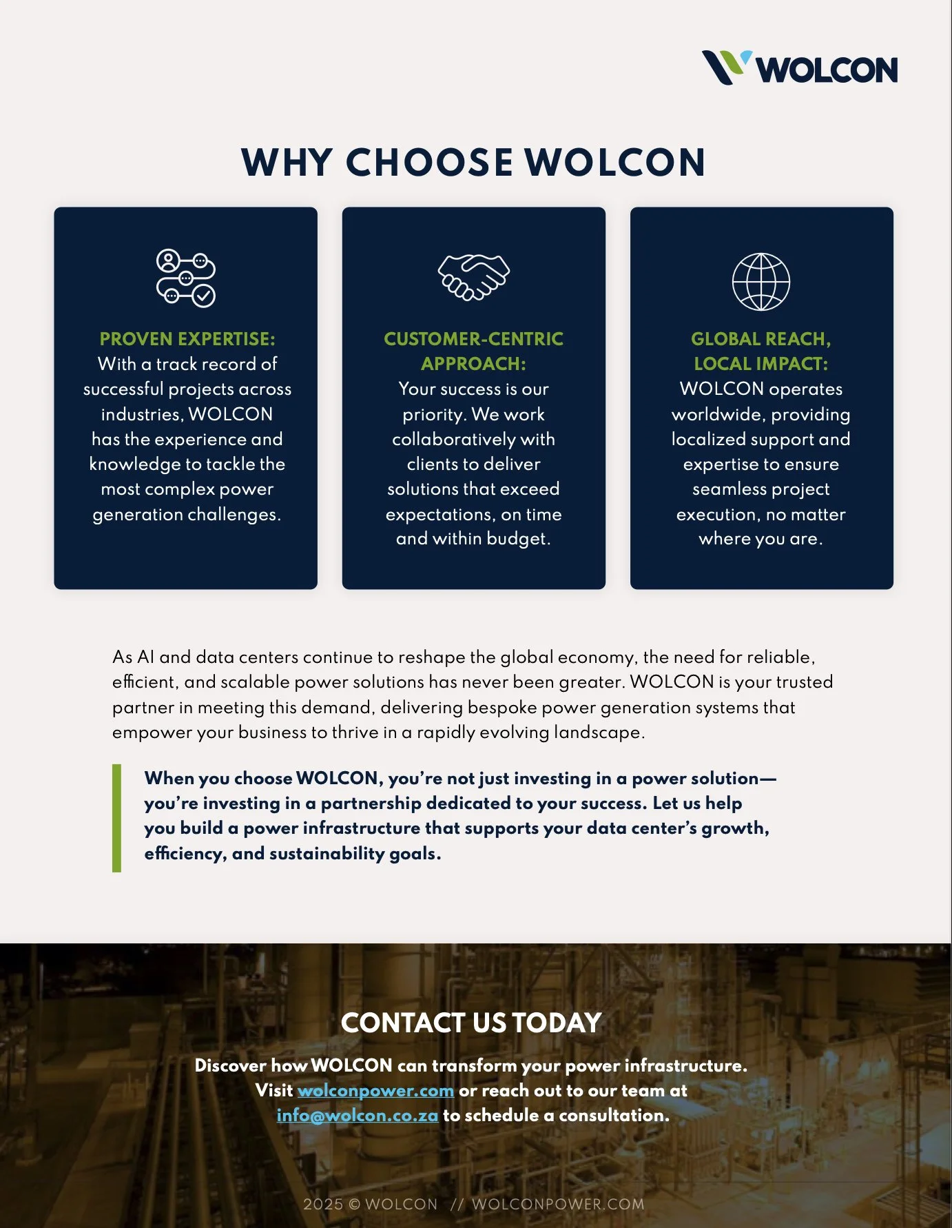 Power Solutions — WOLCON