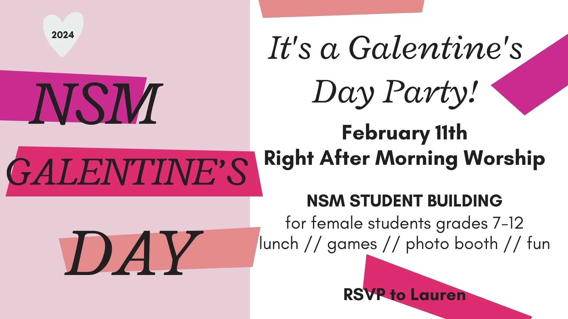 NSM Students Galentine's Day Party — Northside Baptist Church