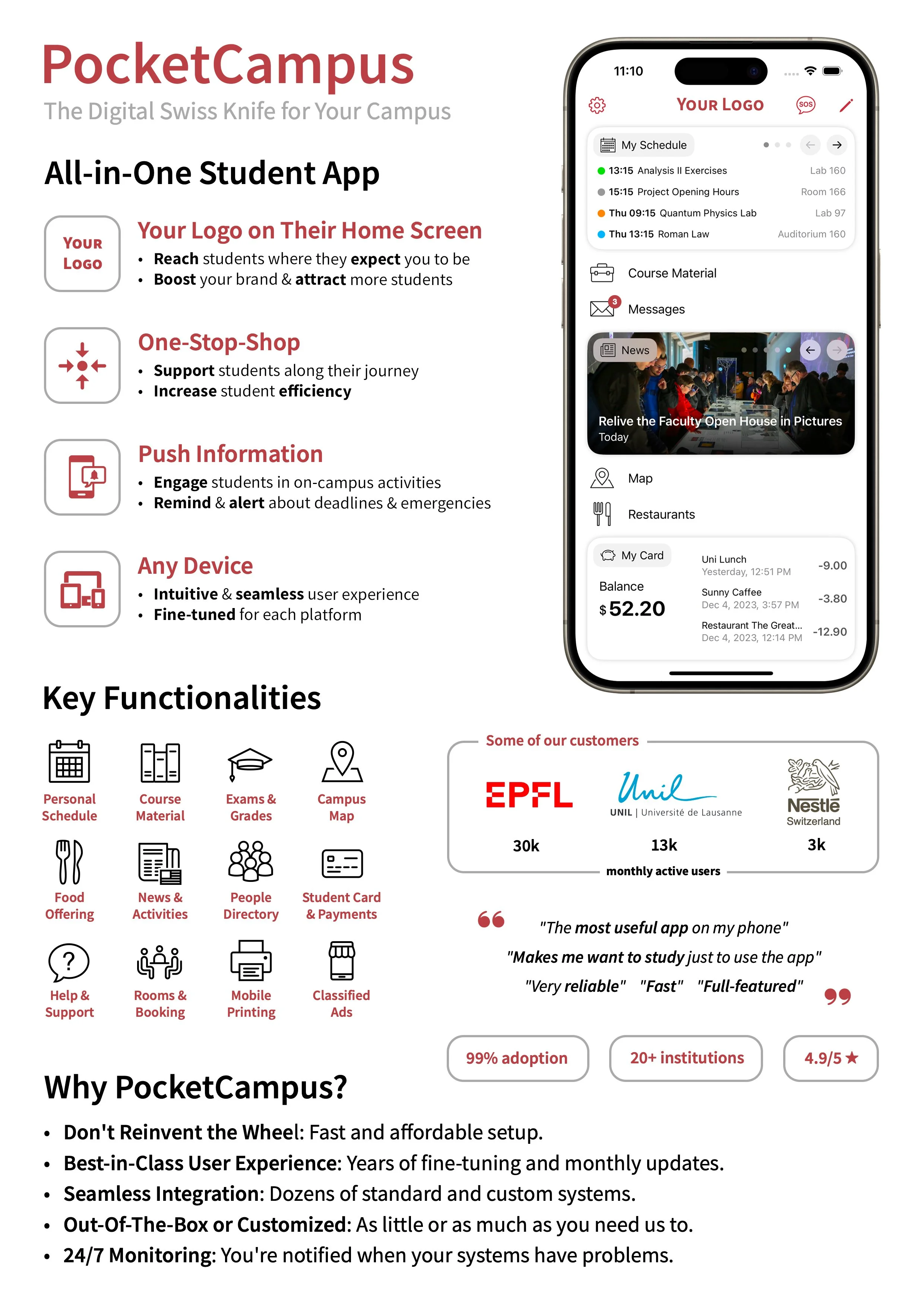 One-Pager — PocketCampus