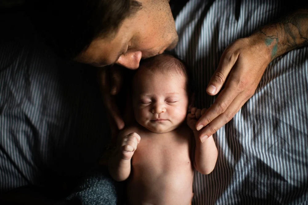 Newborn Dad Photography