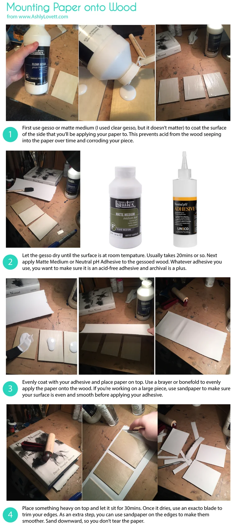 Mounting Paper on Wood — AshlyLovett.com