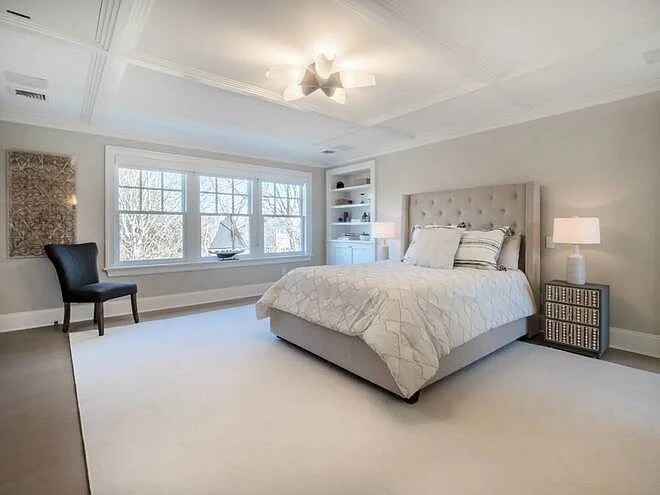 Coffered Ceiling Master Bedroom | Shelly Lighting