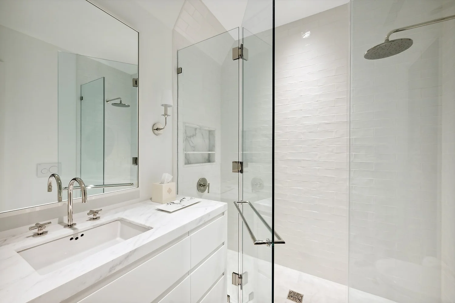 CONTEMPORARY WHITE BATHROOM VANITIES — Wood & Co.