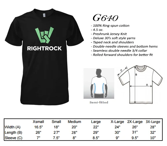Size Charts — Rightrock Sportswear