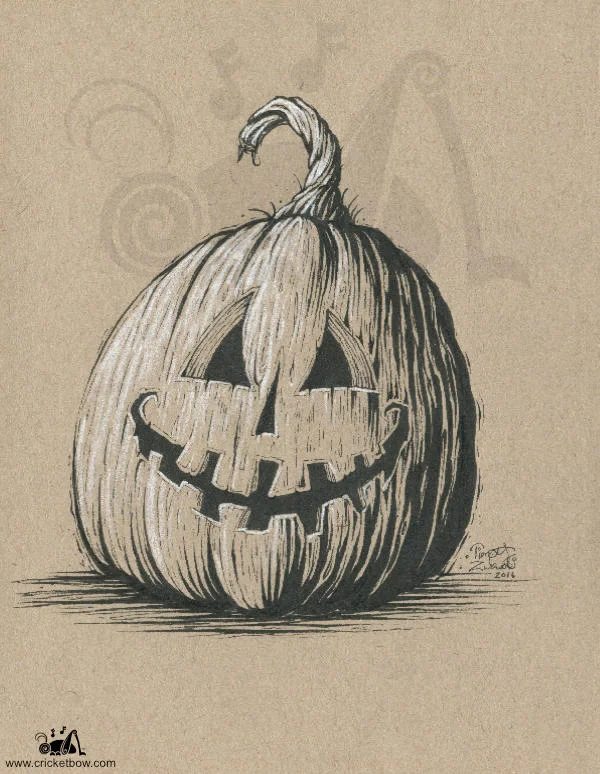 Halloween Toned Paper Drawings — CricketBow Design