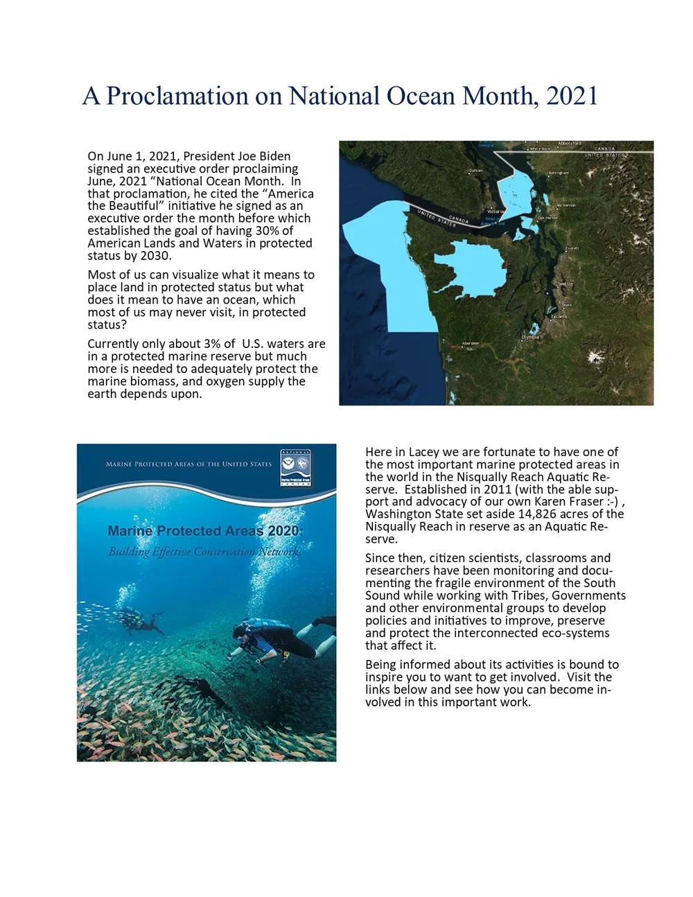 National Ocean Month, 2021 — Saint Benedict Episcopal Church