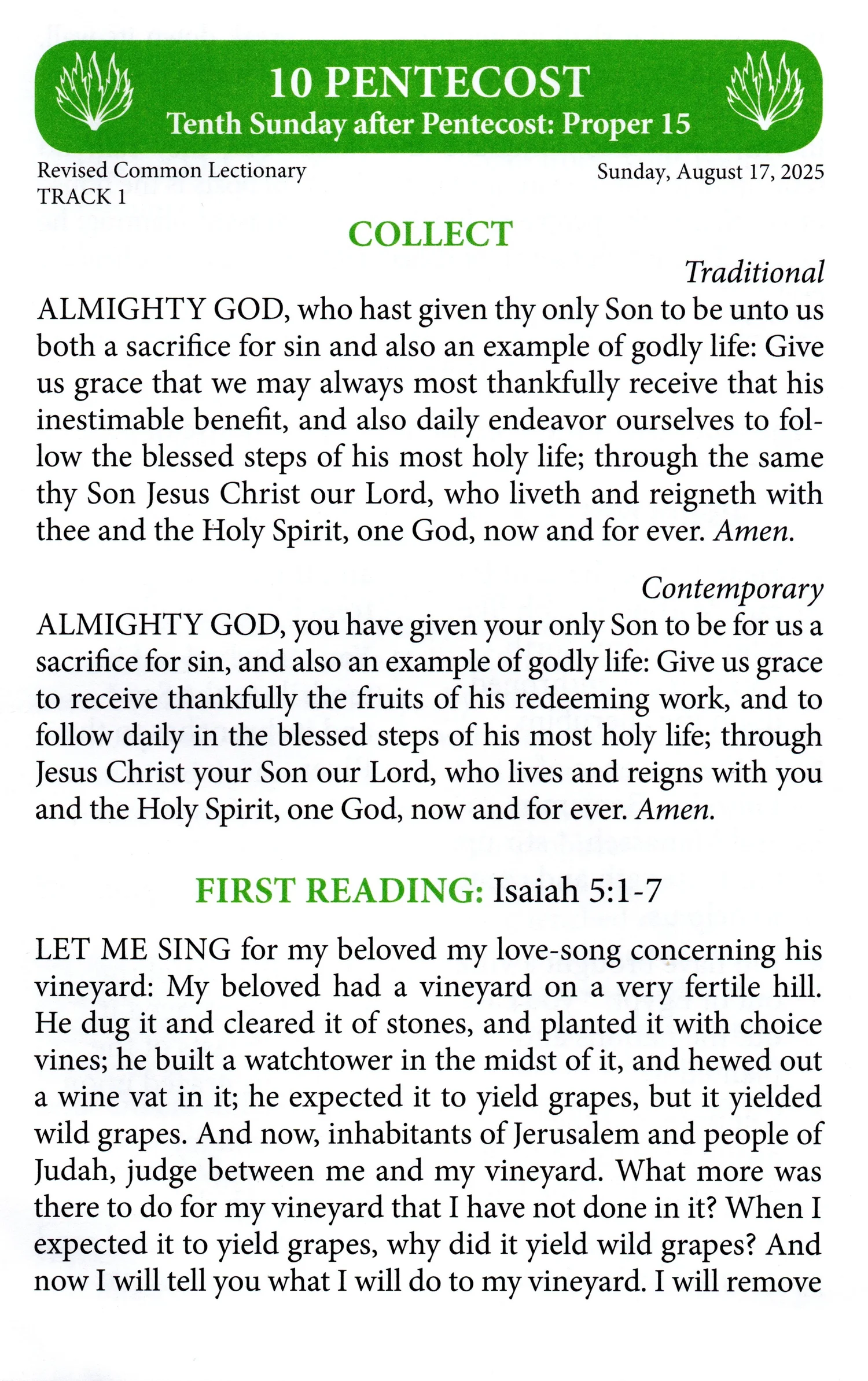 Worship Bulletins — Saint Benedict Episcopal Church