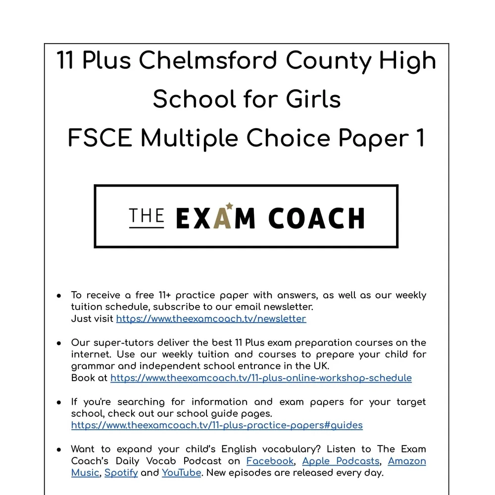 Online Store | 11 Plus Tution and Exam Papers