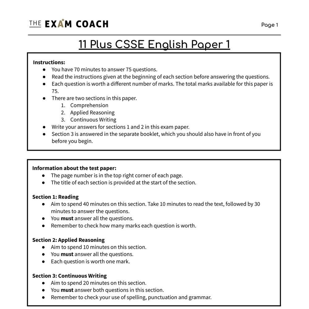 11 Plus Bexley Selection Tests – Practice Papers 2026 | The Exam Coach