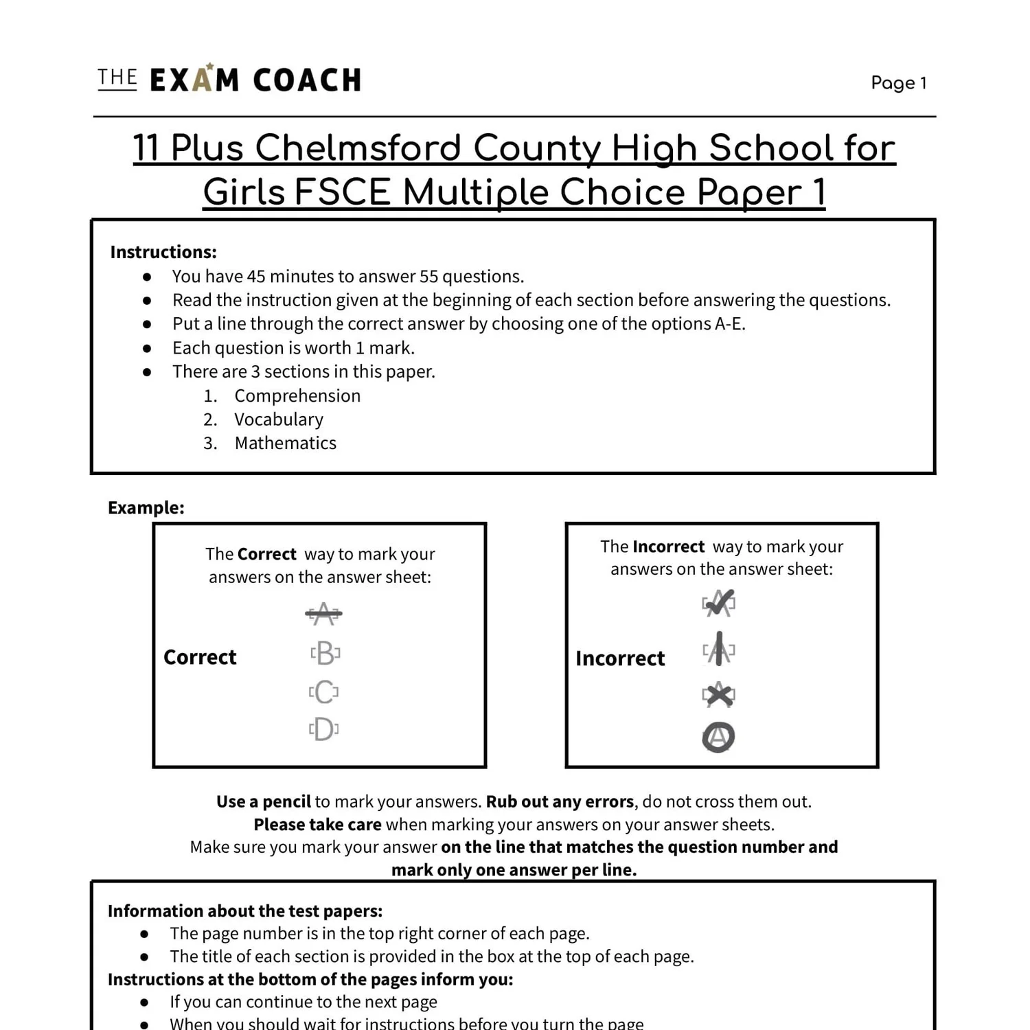 Online Store | 11 Plus Tution and Exam Papers