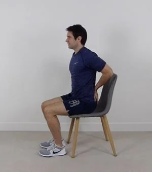 Seated Lumbar Extension Stretch For Old Adults — More Life Health ...