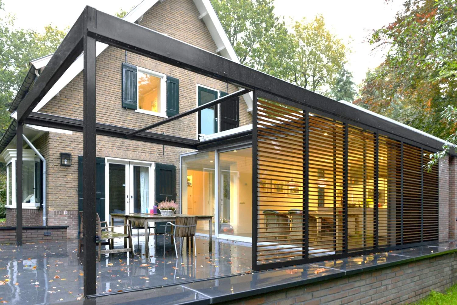 Uitbouw Glas met Staalframe — TuinkamerArchitect