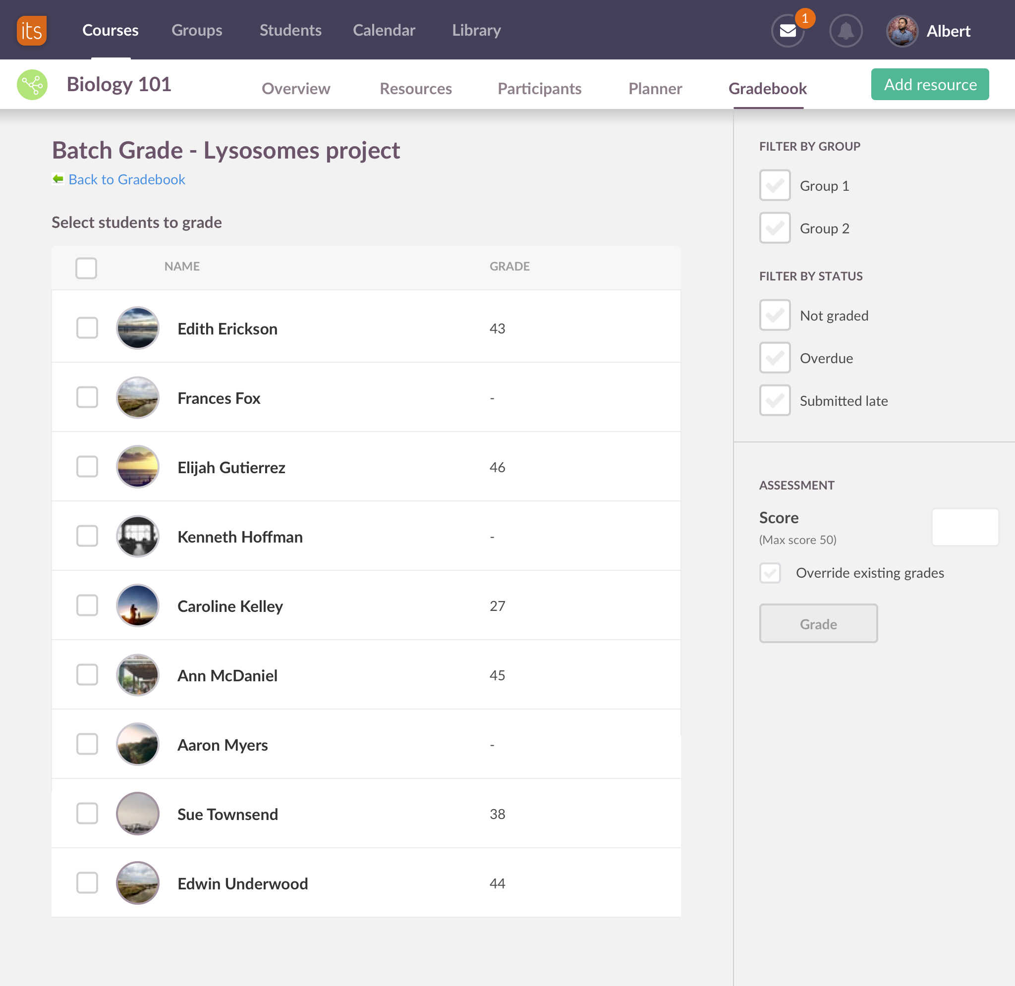Gradebook — Devlin McDonough UX