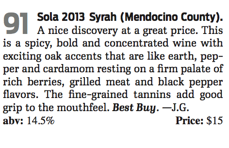 Accolades — Sola Winery