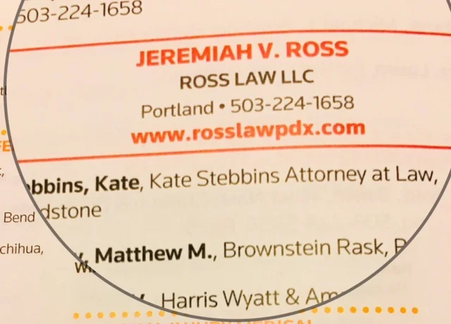 Jeremiah Ross Featured in "Superlawyer" Publication — Ross Law PDX