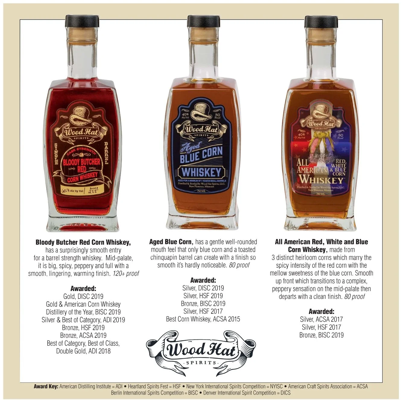 Award Brochure — Wood Hat Spirits